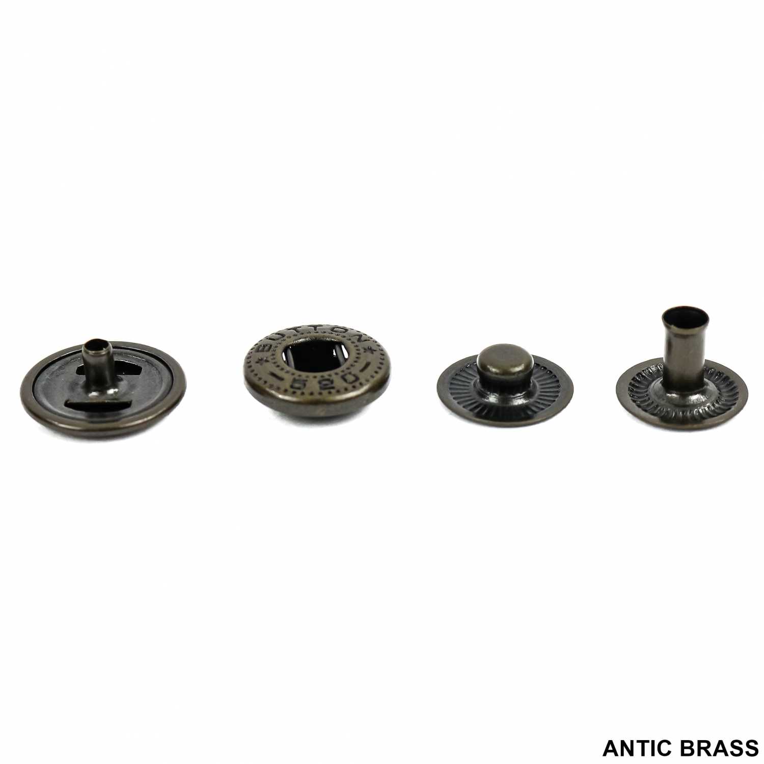Capse din Metal, 15 mm, Nickel, Antic-brass, Black-oxid (1.000 seturi ...