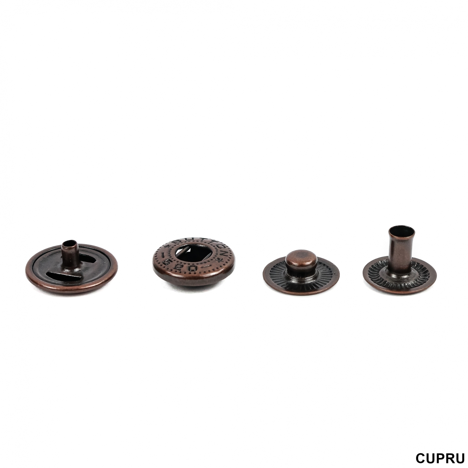 Capse din Metal, 15 mm, Nickel, Antic-brass, Black-oxid (1.000 seturi ...