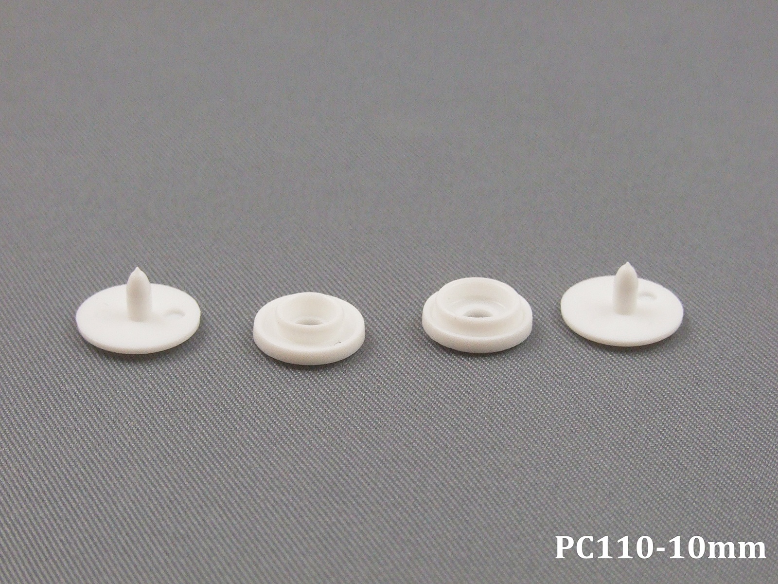 Capse din Plastic, 10 mm, Alb, Negru (1.000 seturi/pachet) - Emidale