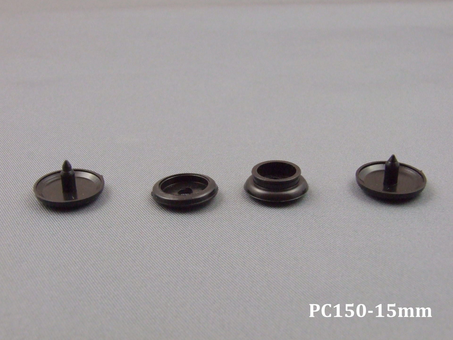 Capse din Plastic, 15 mm, Alb, Negru (1.000 seturi/pachet) - Emidale