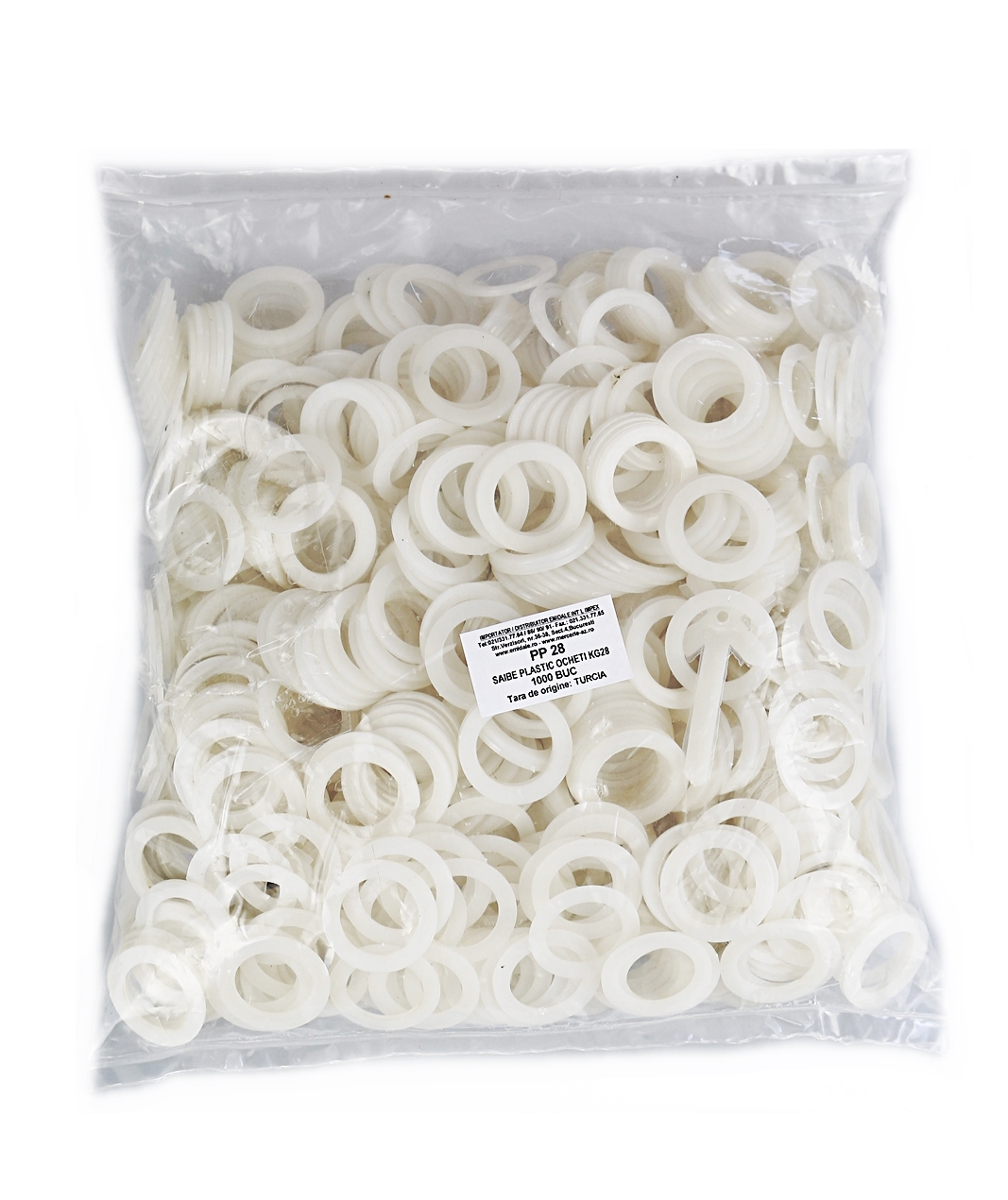 Saibe de 18 mm, din Plastic pentru Ocheti (1000 bucati/pachet) - Emidale