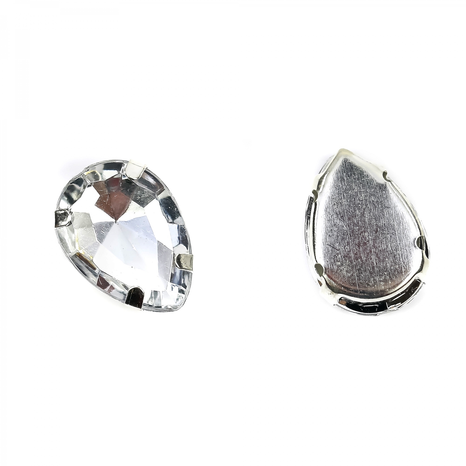 Strasuri de Cusut in Montura Metalica, 13x18 mm (100 buc/punga)Cod ...