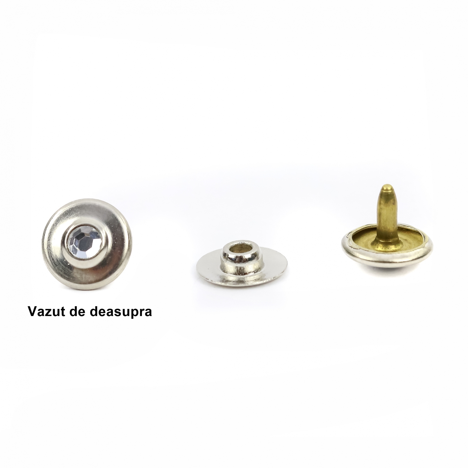 Riveti cu Strasuri, 9 mm (1.000 seturi/pachet)Cod: KDCP-K-TAS-9mm - Emidale