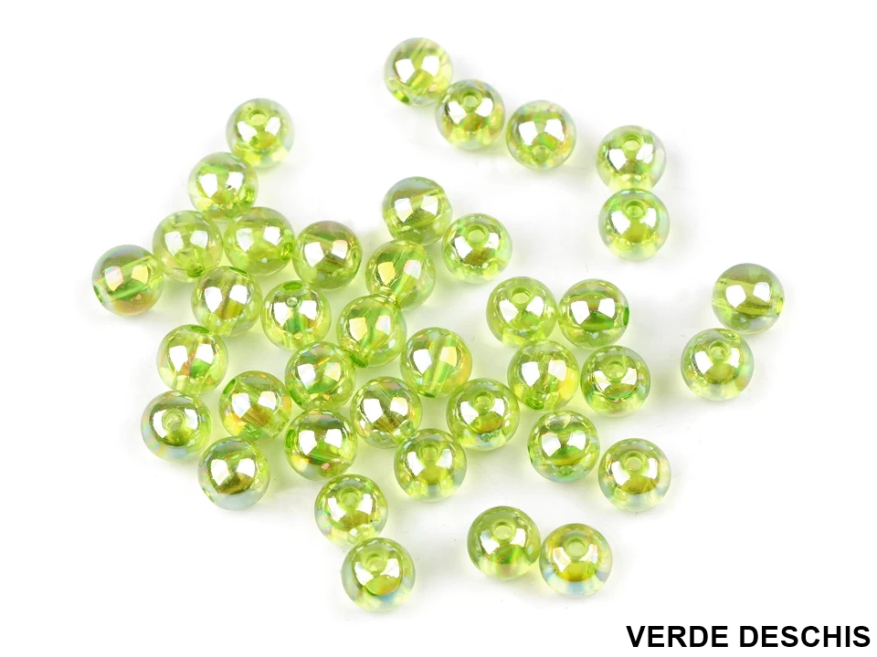 Margele Curcubeu din Plastic, 8 mm (1 pachet)Cod: 340435 - Emidale