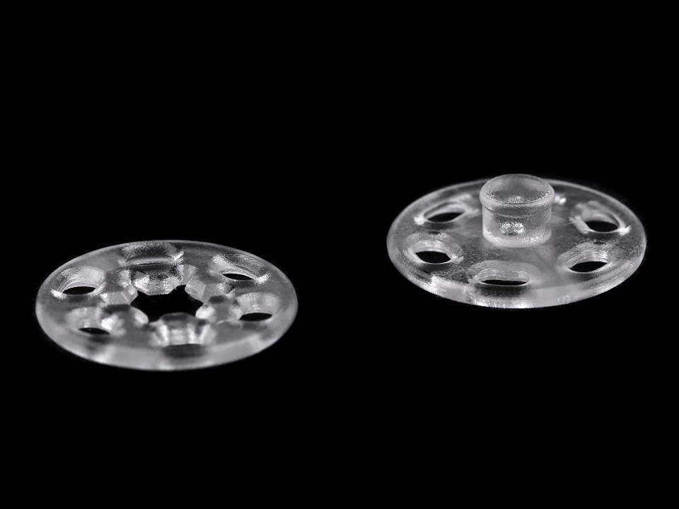 Capse de Cusut din Plastic, 13 mm, 15 mm, Transparent (100 perechi ...