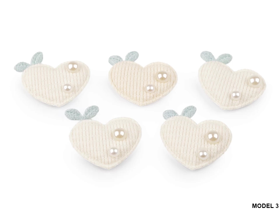 Aplicatie de cusut capsuni, inima (10 bucati/pachet) Cod: 400262 - Emidale