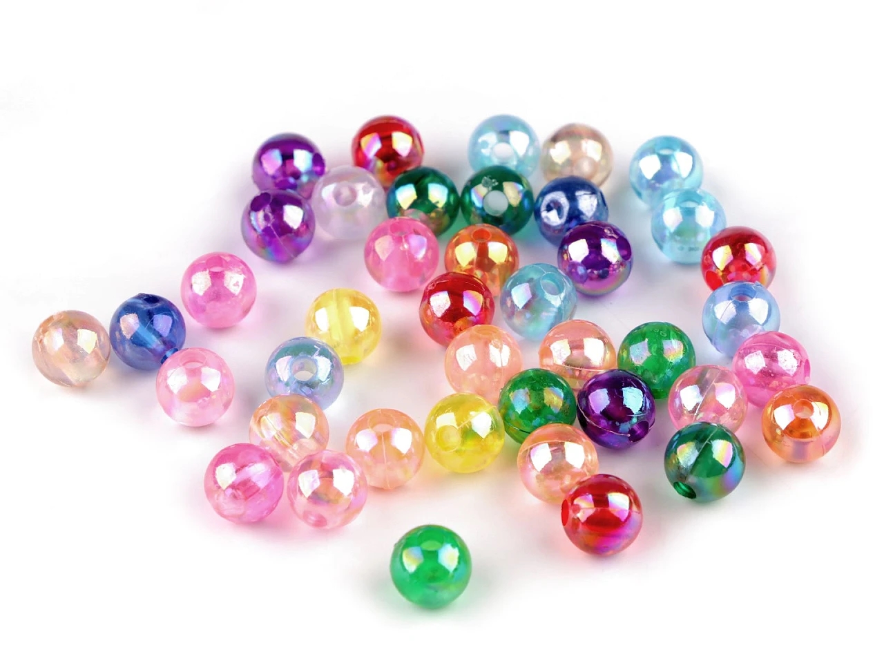 Margele din Plastic cu Efect AB, Ø6, Ø8 mm (10 gr/punga)Cod: 340585 ...